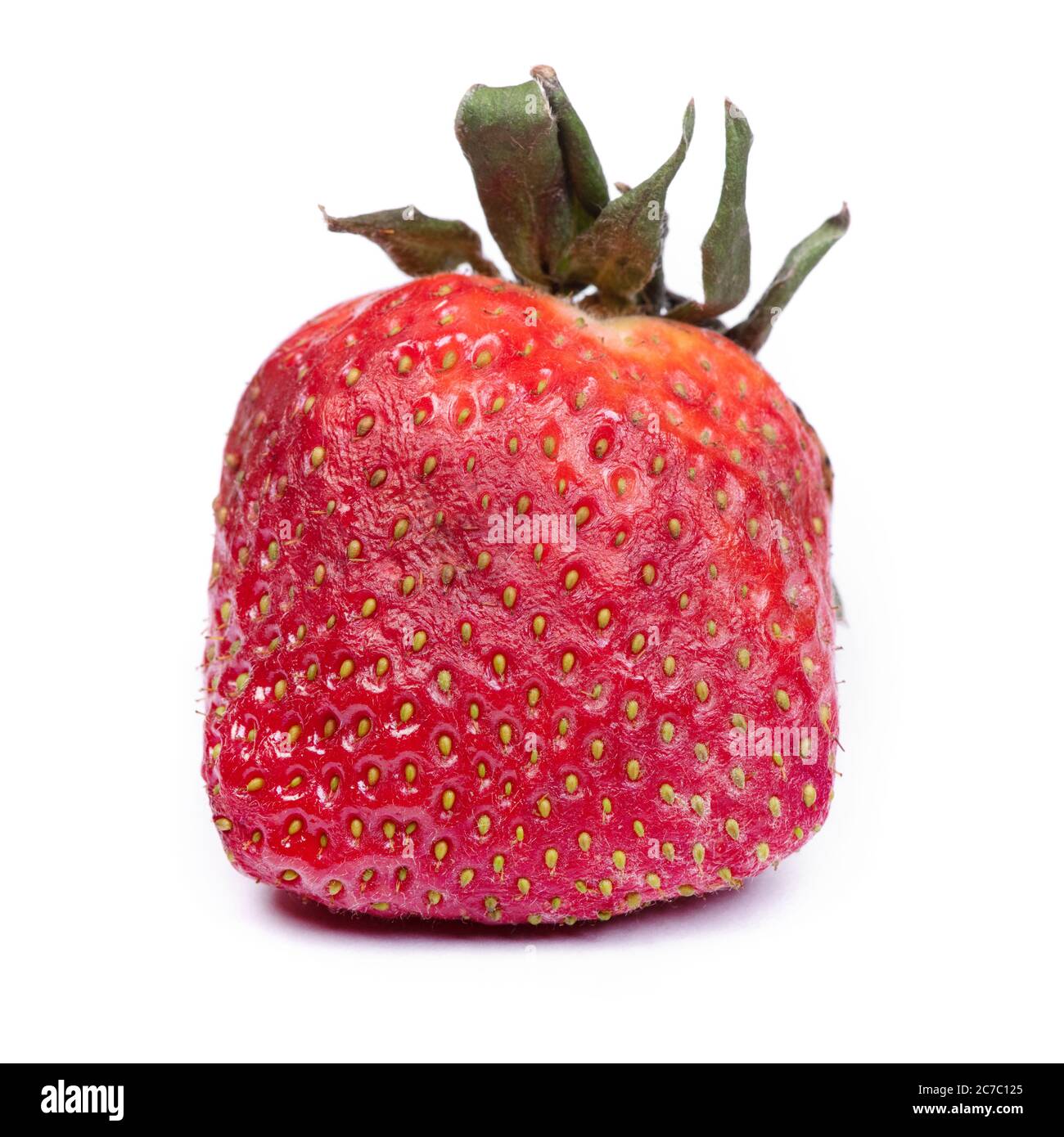 Square strawberry isolated on white background Stock Photo - Alamy