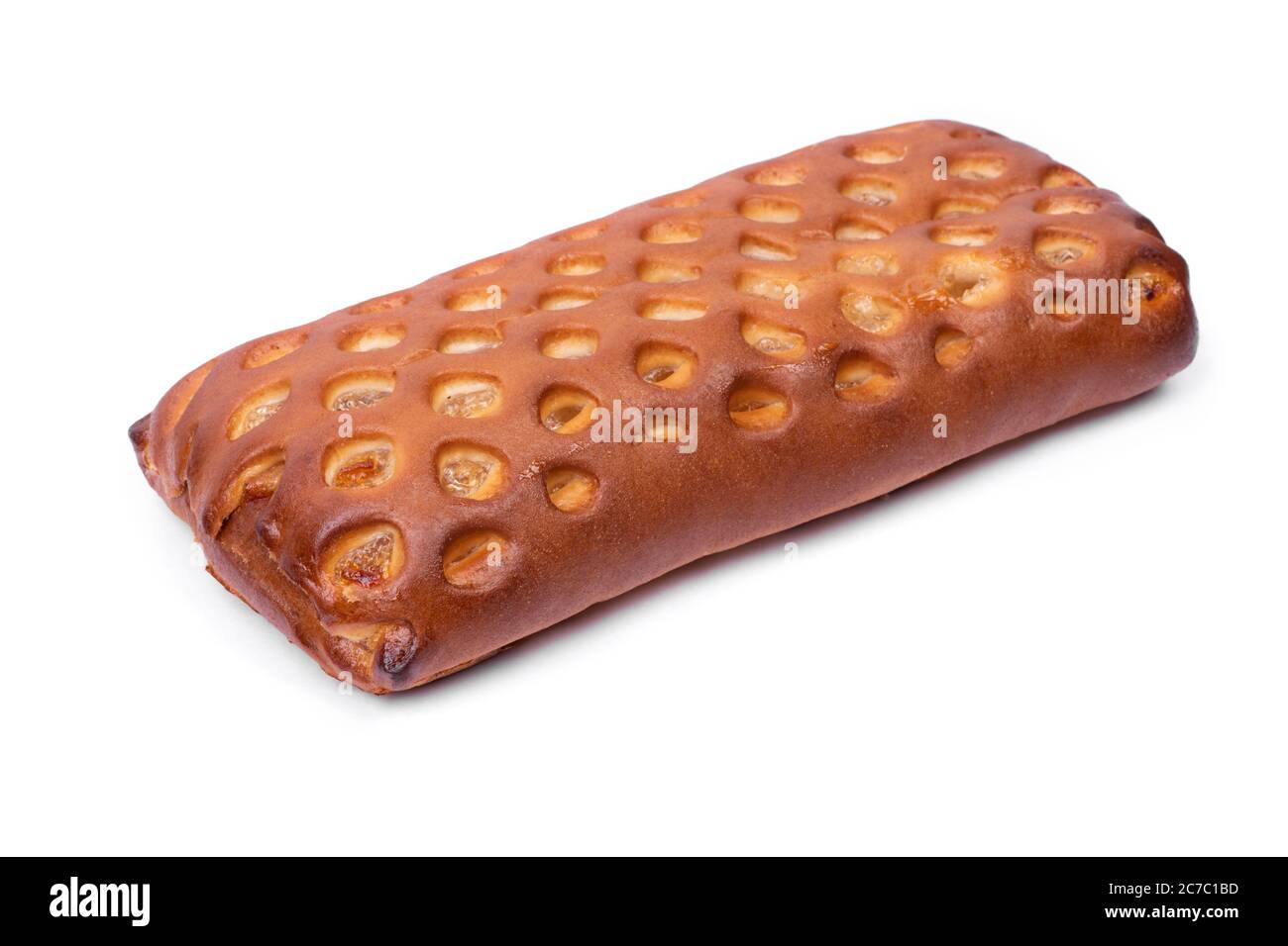 Rectangular apple pie isolated on white background Stock Photo - Alamy