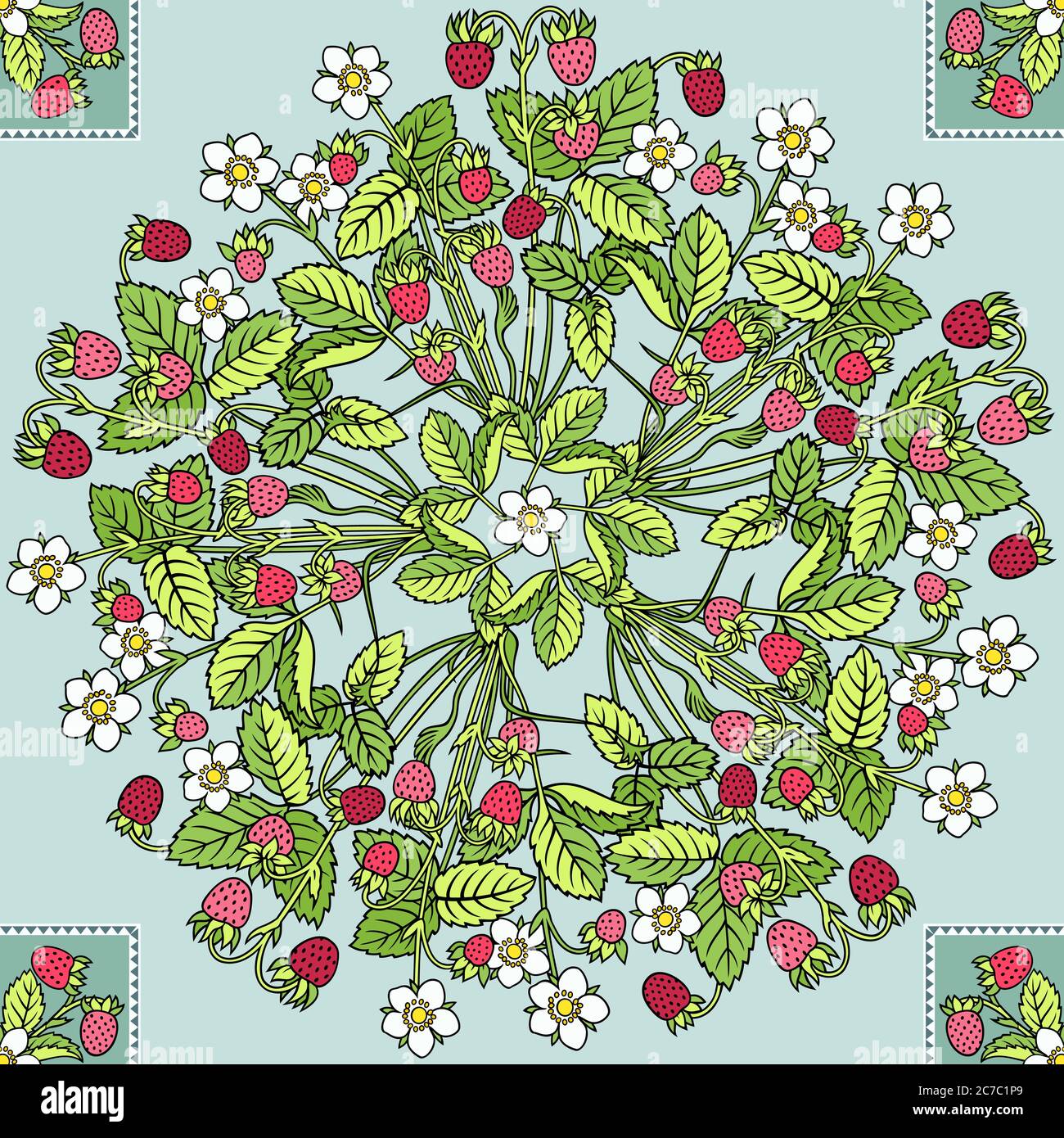 Strawberries cartoon hand drawn illustration Stock Vector Image & Art ...