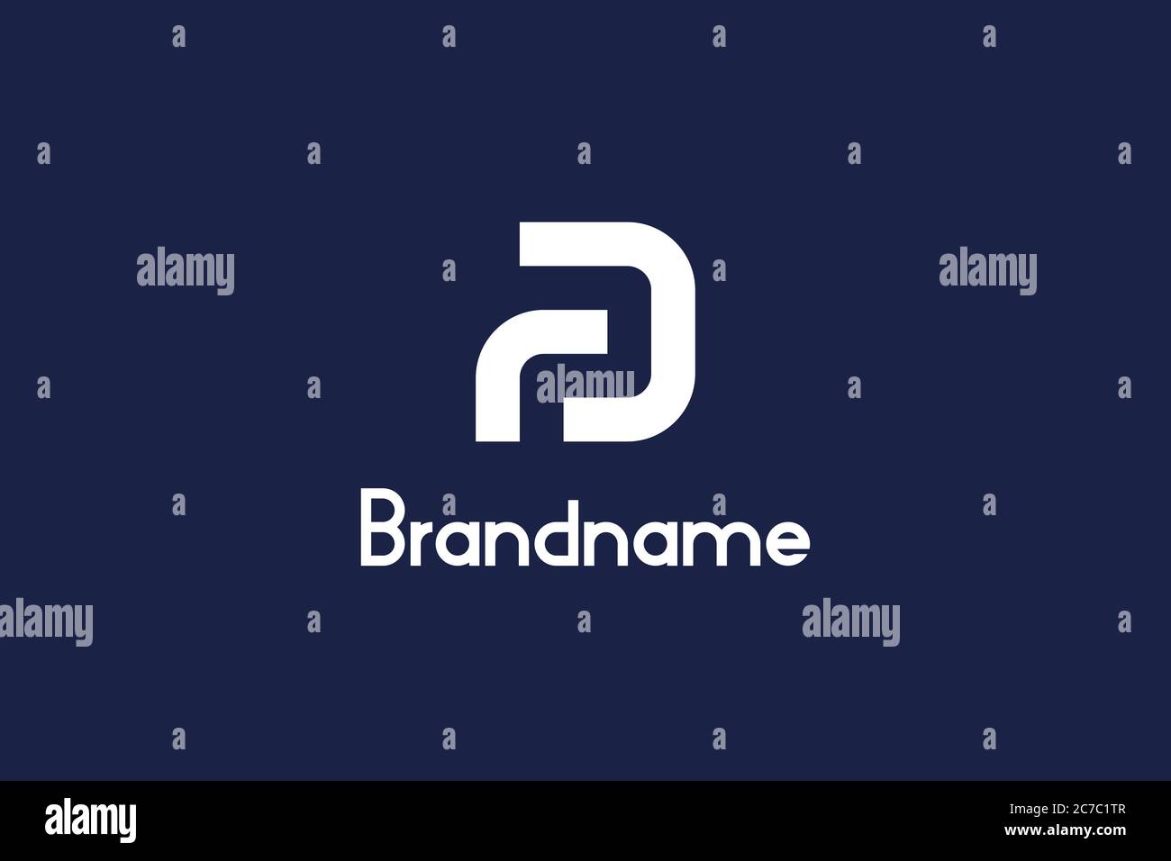 Letter P logo on negative space design concept Stock Vector Image & Art ...