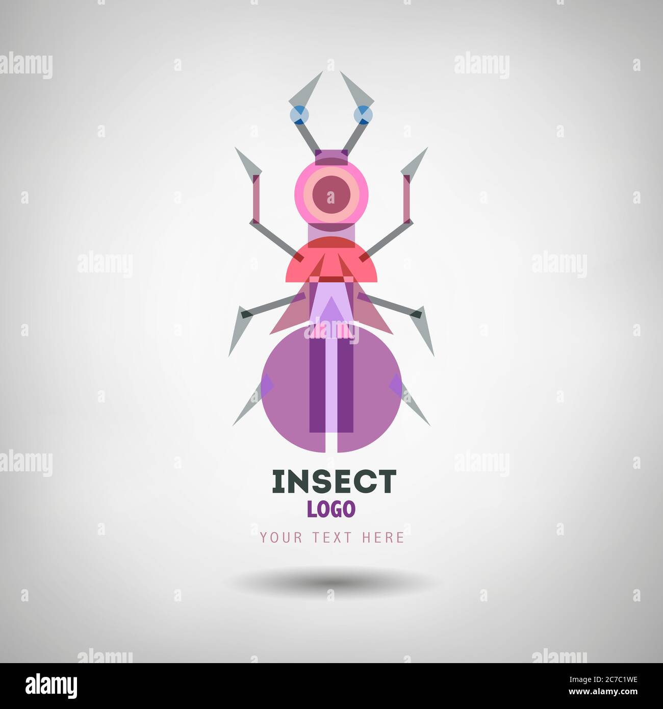 Abstract geometrical style insect logo Stock Vector Image & Art - Alamy
