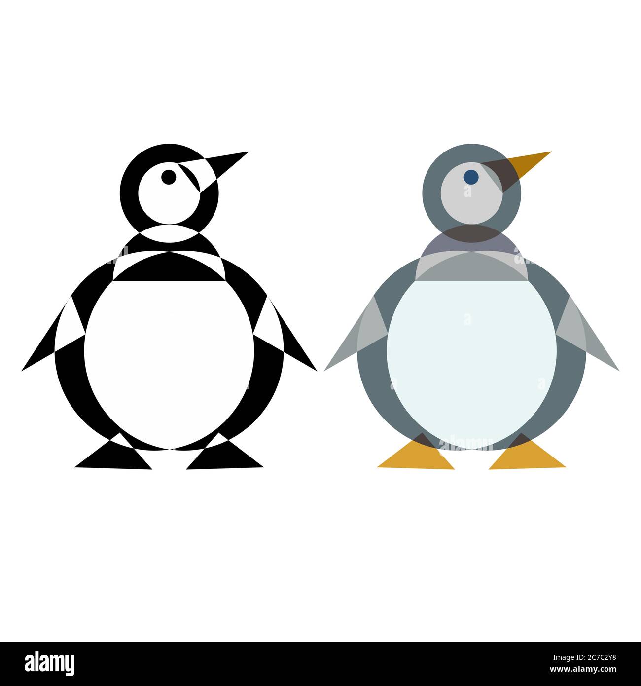 Polygonal penguin Stock Vector Images - Alamy