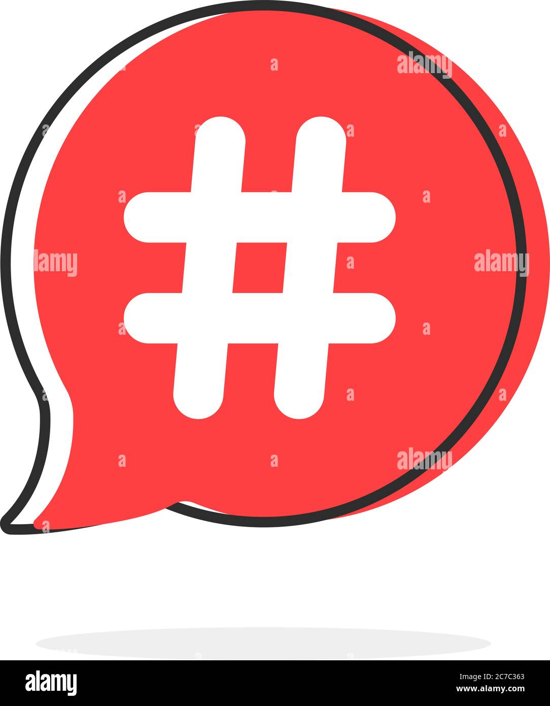 Hashtag symbol sharp hash Cut Out Stock Images & Pictures - Alamy