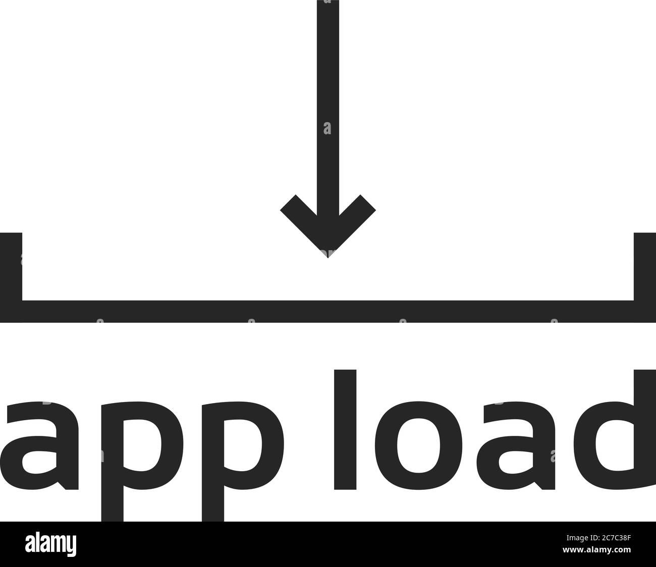 black line app loading logo Stock Vector Image & Art - Alamy