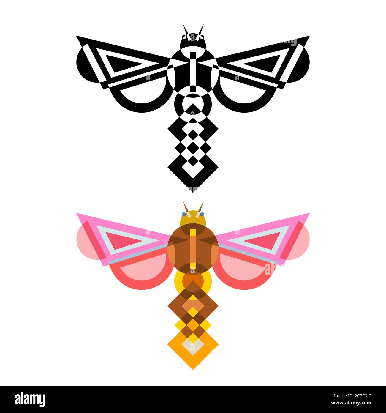 Abstract geometrical style insect Stock Vector Image & Art - Alamy