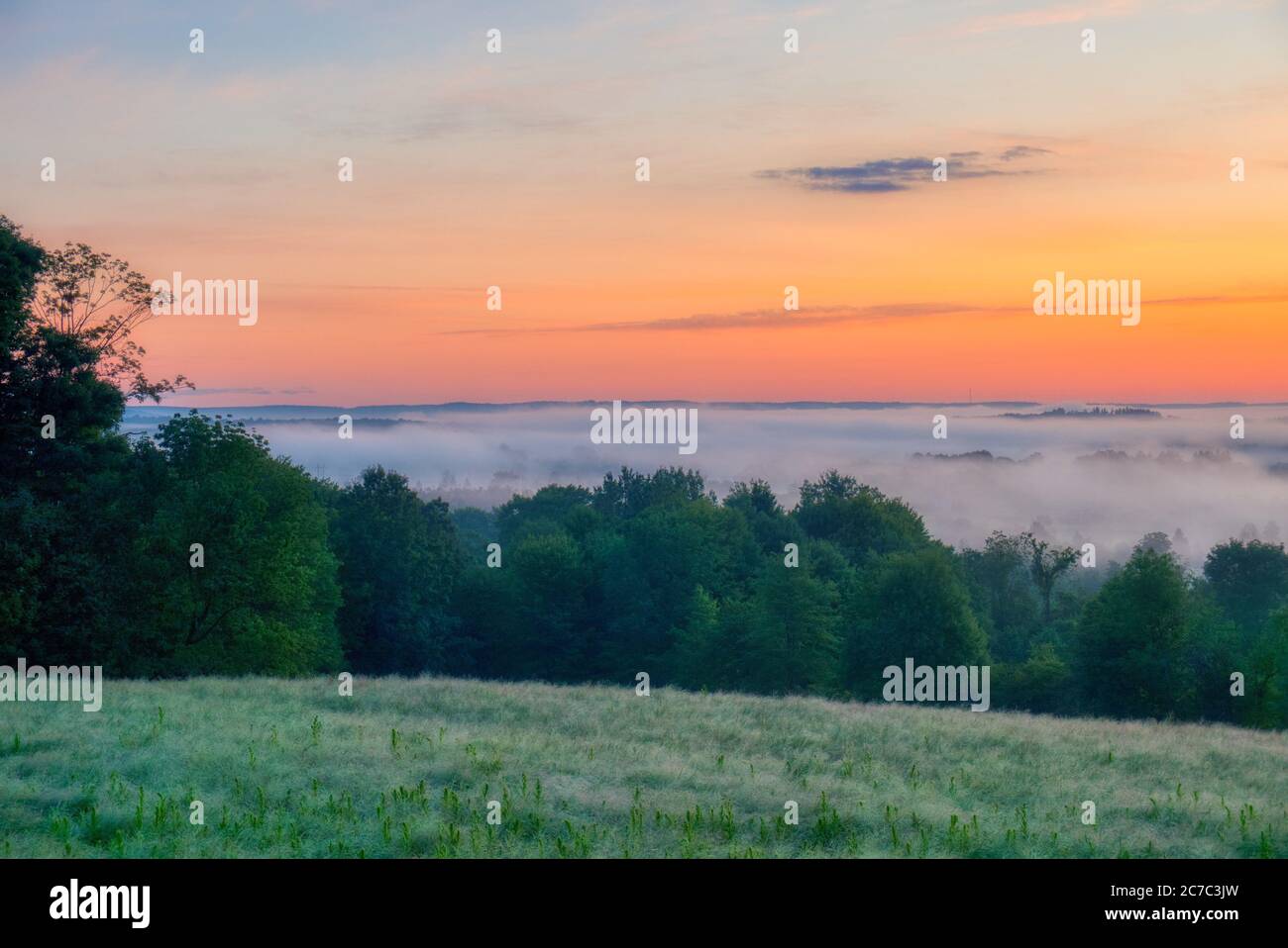 Beautiful scenery of the sunrise in the countryside of Northwest ...