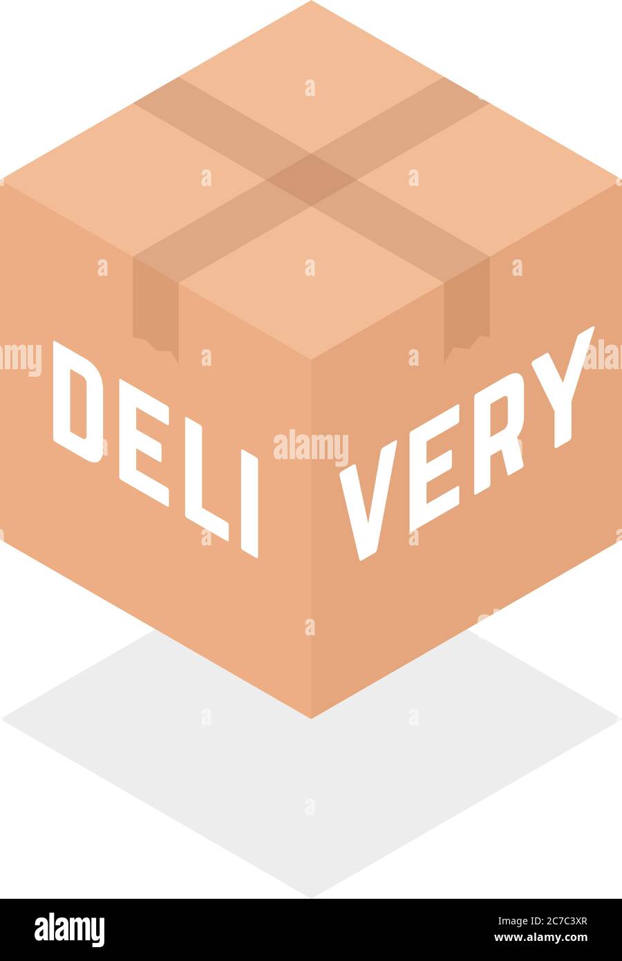 isometric delivery box simple logo Stock Vector Image & Art - Alamy