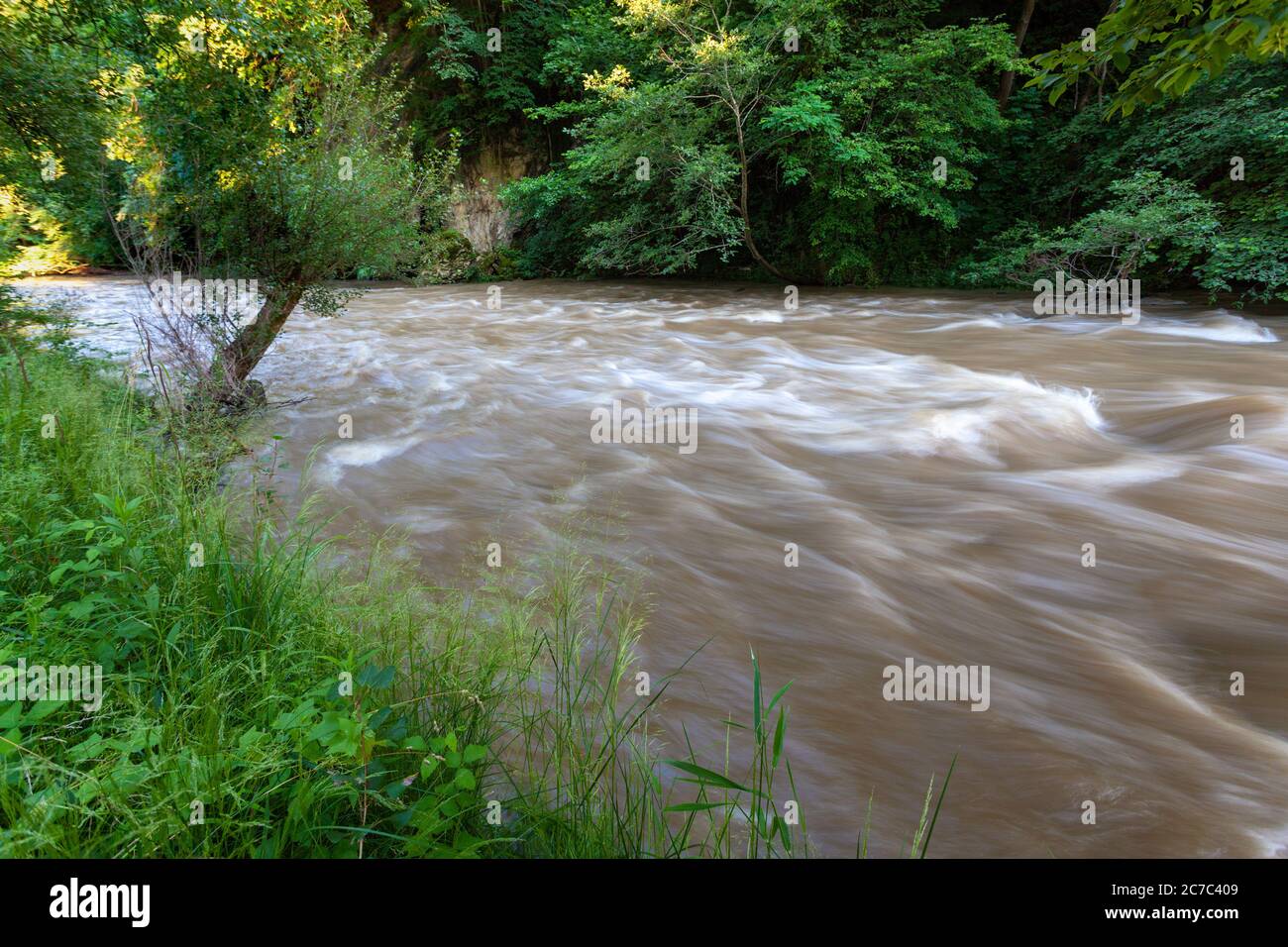 The Sutla (Sotla) River after heavy rains Stock Photo - Alamy