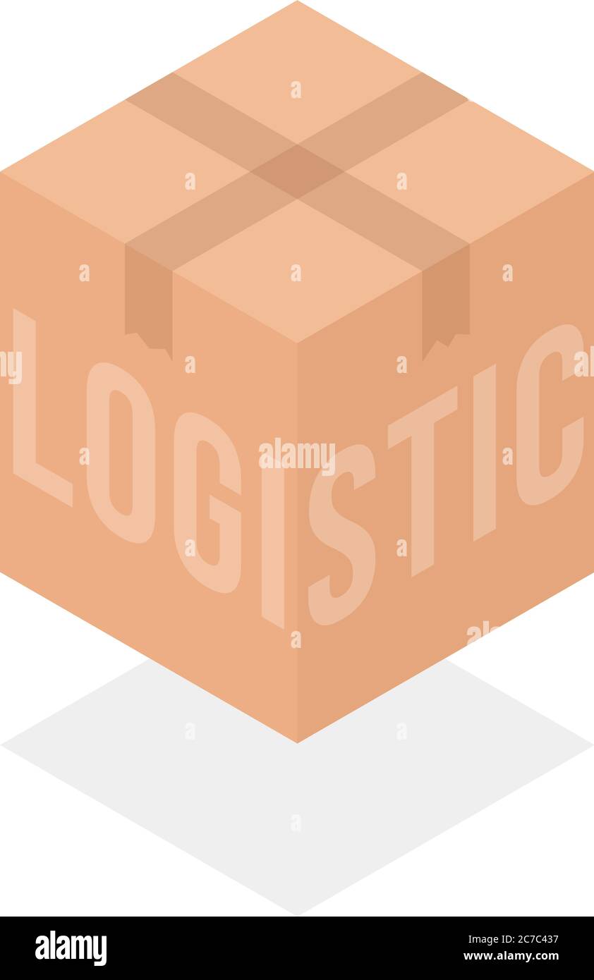 logistic box simple isometric logo Stock Vector Image & Art - Alamy