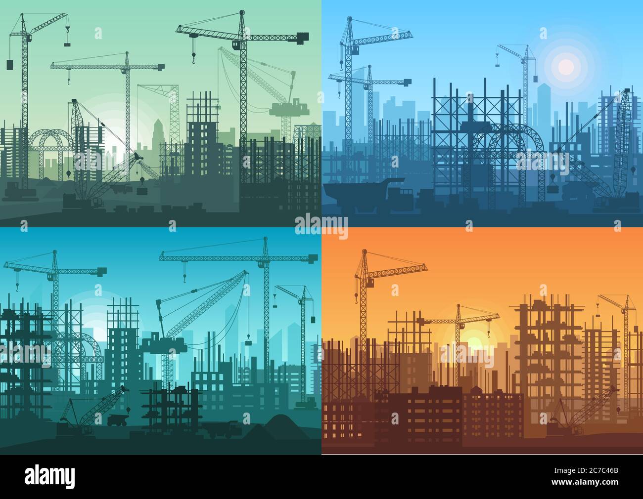 Construction project site layout Stock Vector Images - Alamy
