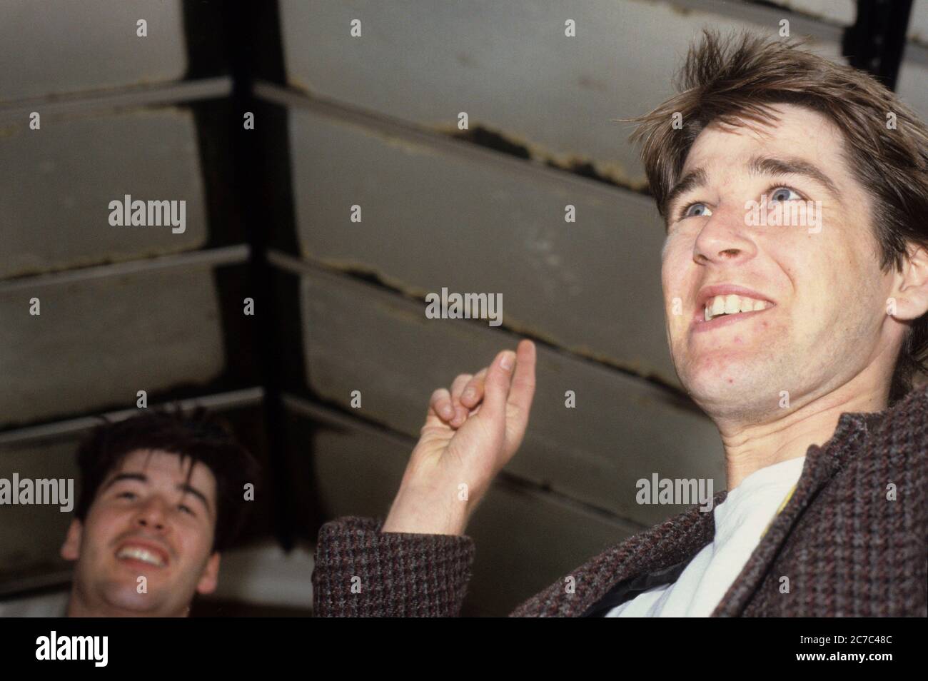 China Crisis' Gary Daly and Eddie Lundon at a photo shoot outside a ...