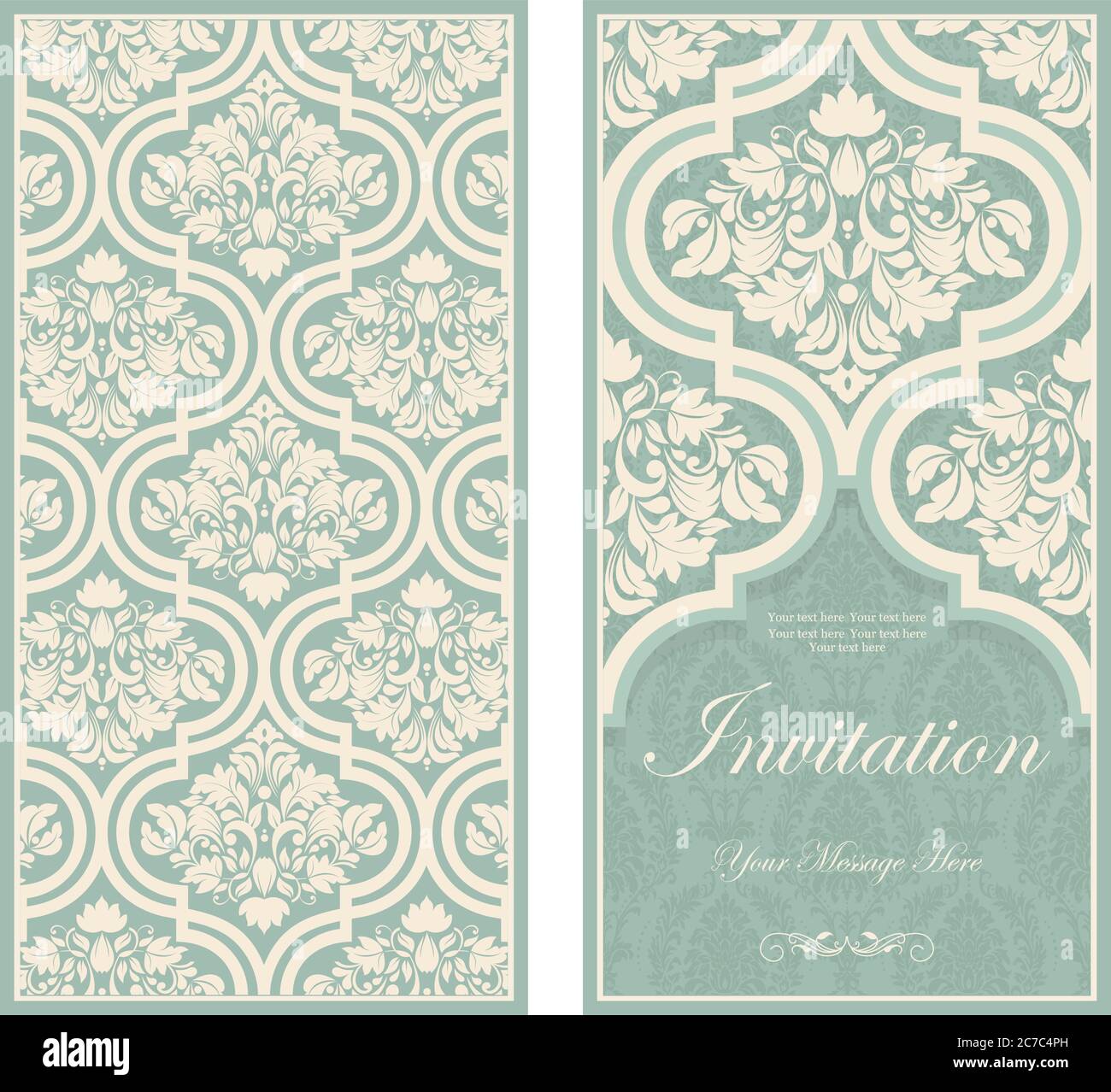 Set of Template greeting card, invitation and advertising banner ...