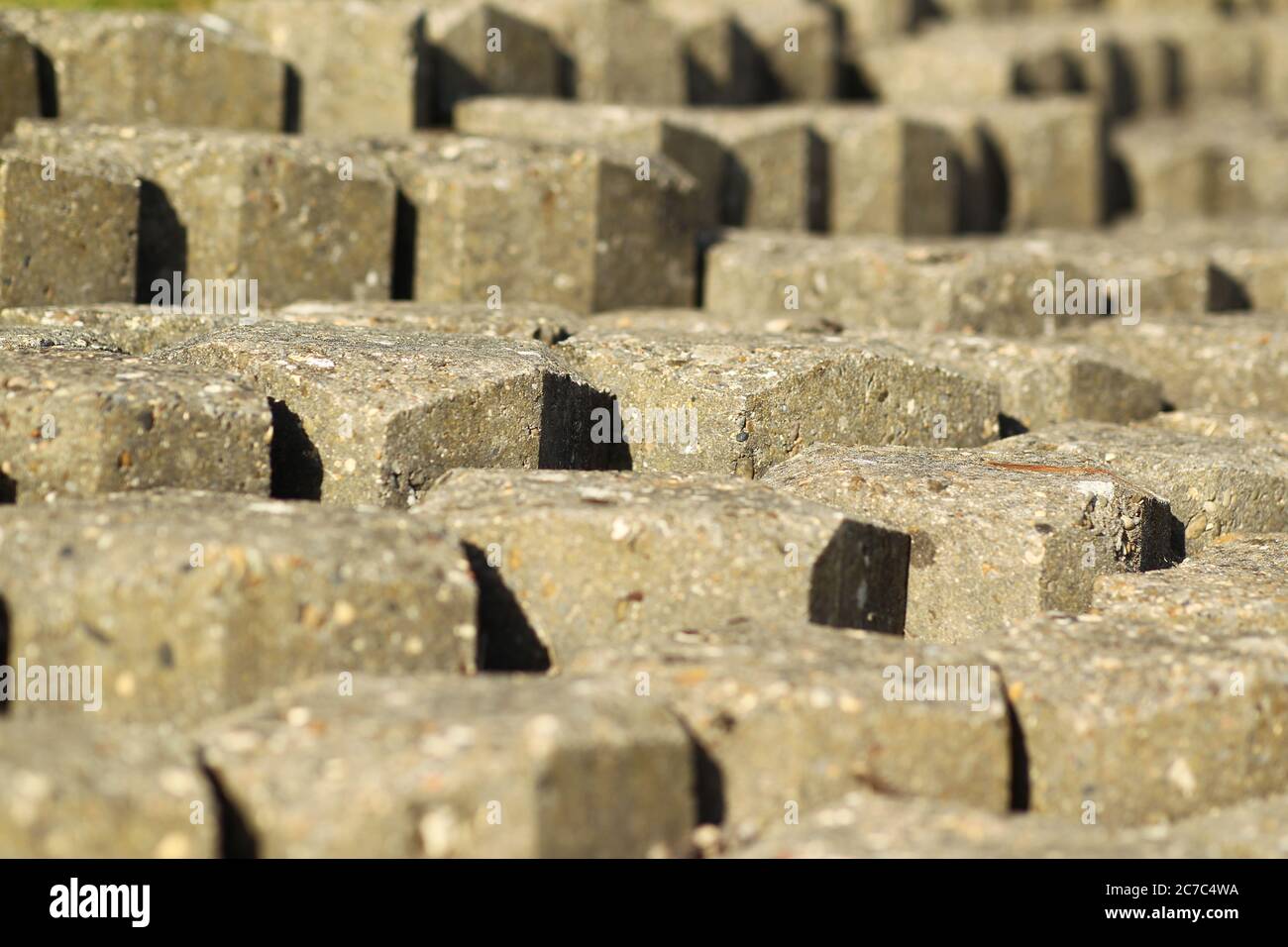 Front view of elevated Block Paving pattern Stock Photo - Alamy