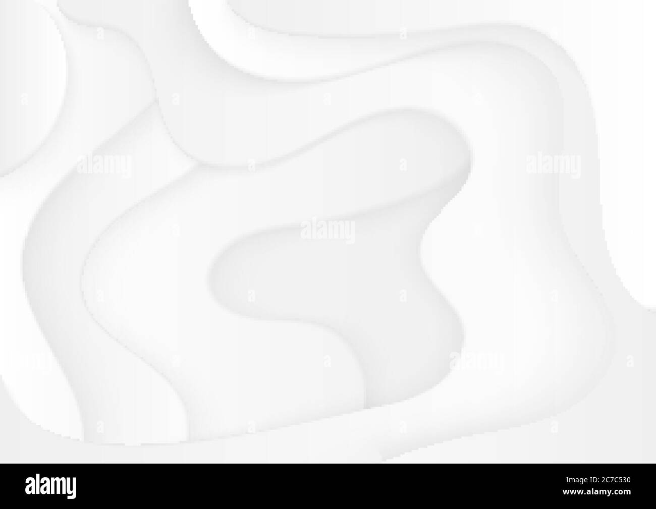 Elegant 3d curved volumetric paper cut vector illustration. Modern ...