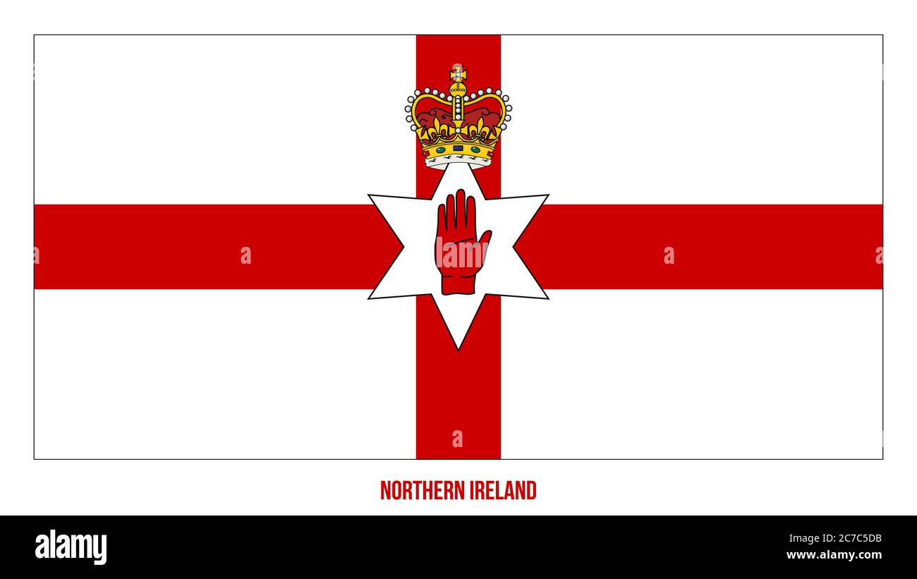 Northern Ireland Flag Vector Illustration on White Background ...