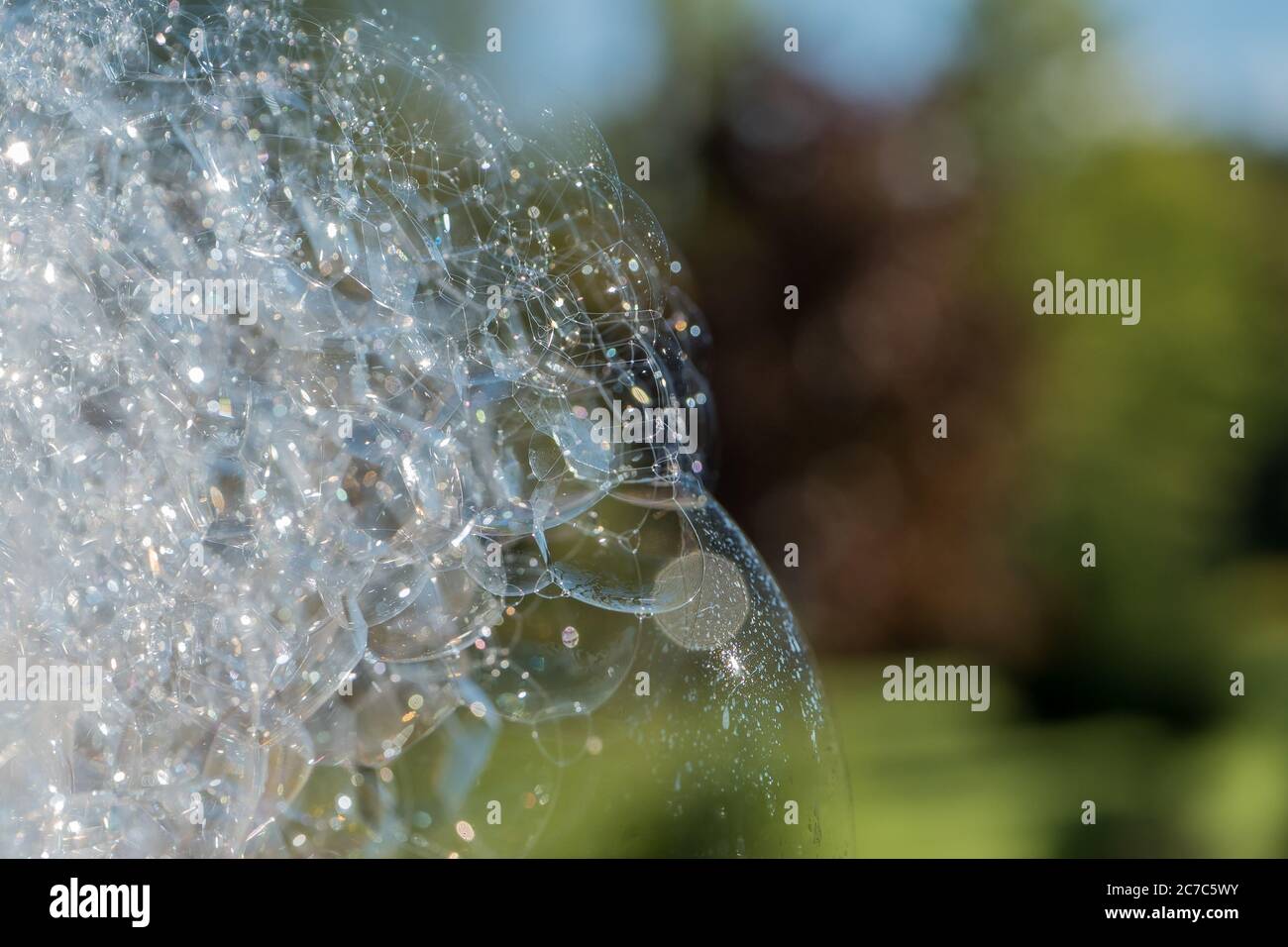 Beautiful macro photography of soap bubbles Stock Photo - Alamy