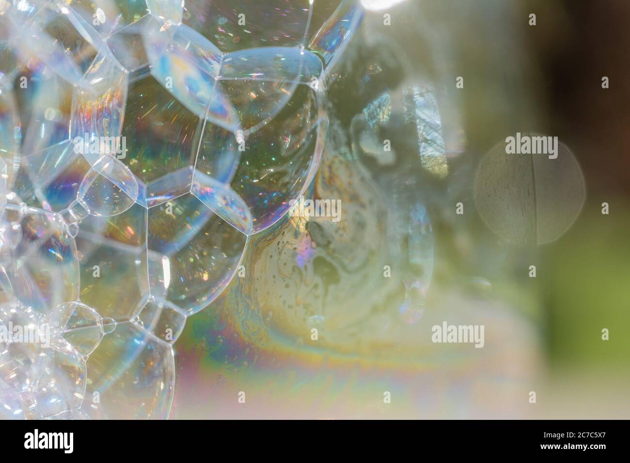 Beautiful macro photography of soap bubbles Stock Photo - Alamy
