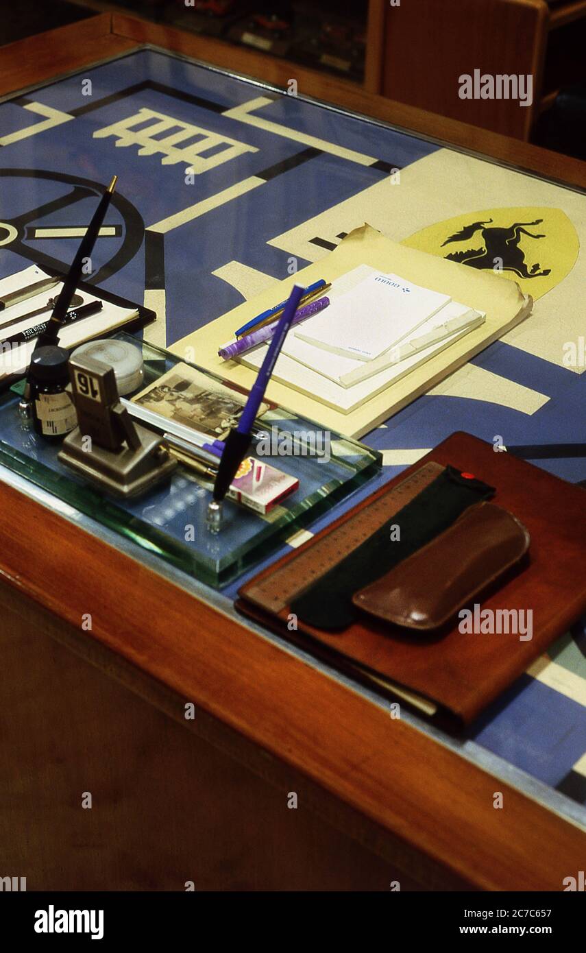 Enzo Ferrari's office at his Modena factory in 1987 Stock Photo - Alamy