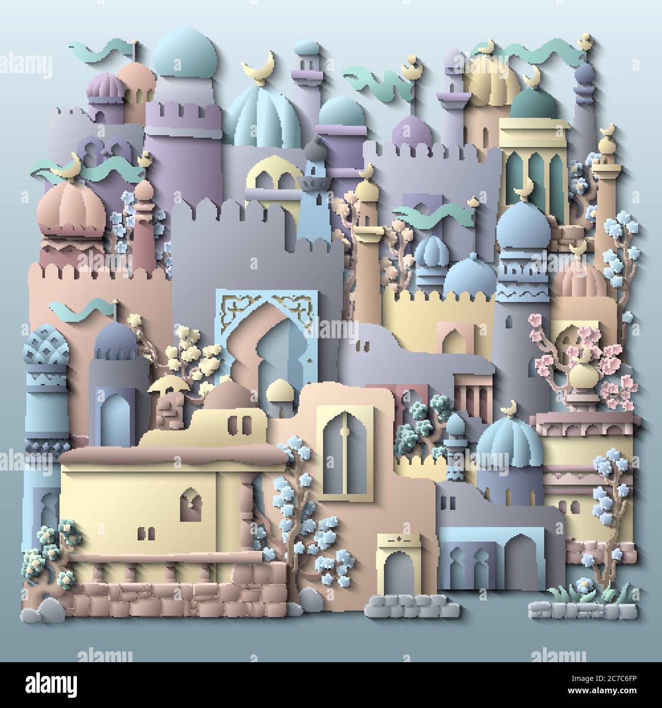 Vector cartoon buildings. Modern illustration Stock Vector Image & Art ...