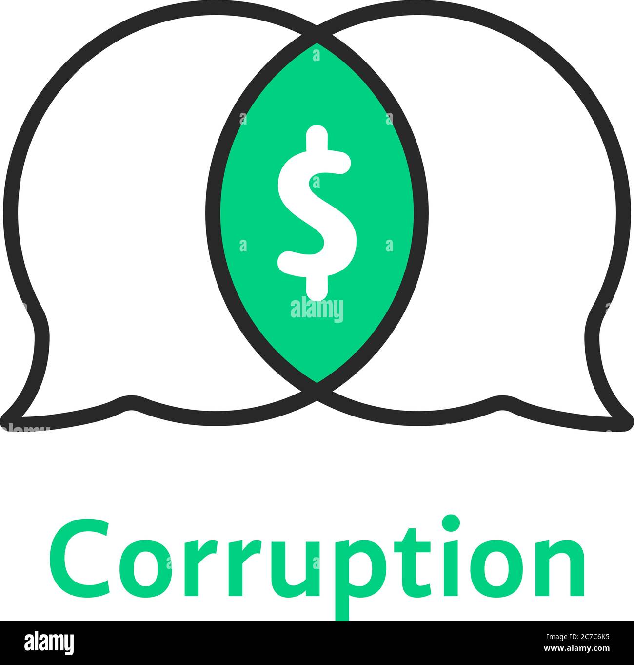 thin line simple corruption logo Stock Vector Image & Art - Alamy