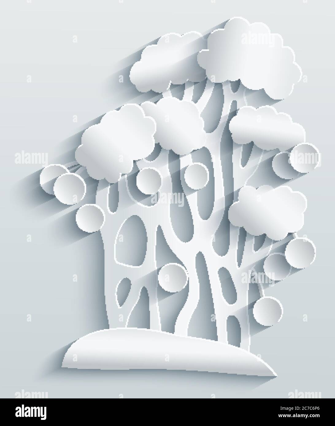 Vector modern illustration of volumetric tree Stock Vector Image & Art ...