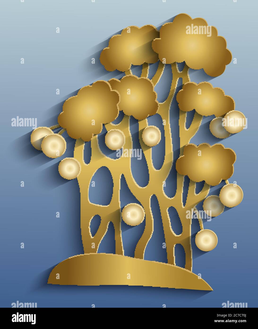 Vector modern illustration of volumetric tree Stock Vector Image & Art ...