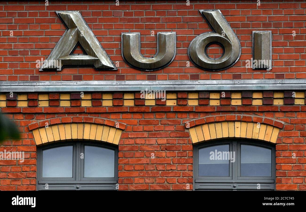 Zwickau, Germany. 08th July, 2020. The Audi logo can be read on the ...