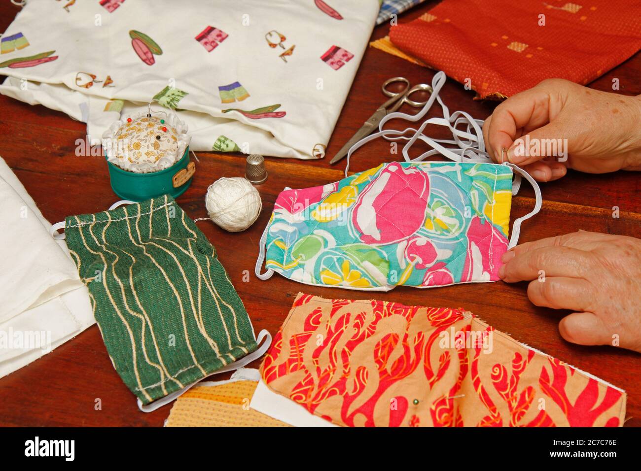 Making masks at home Stock Photo - Alamy