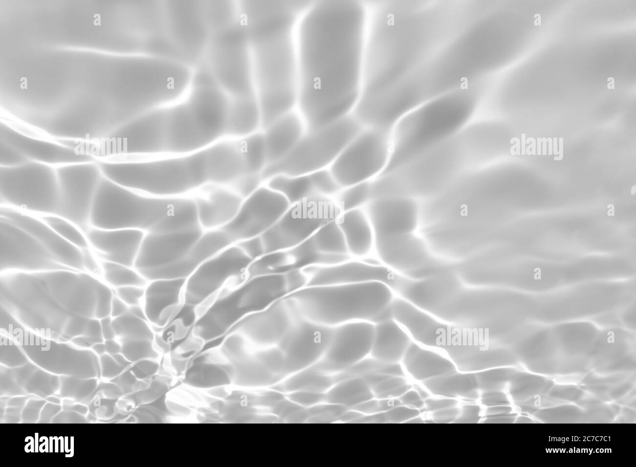 Closeup of desaturated transparent clear calm water surface texture ...