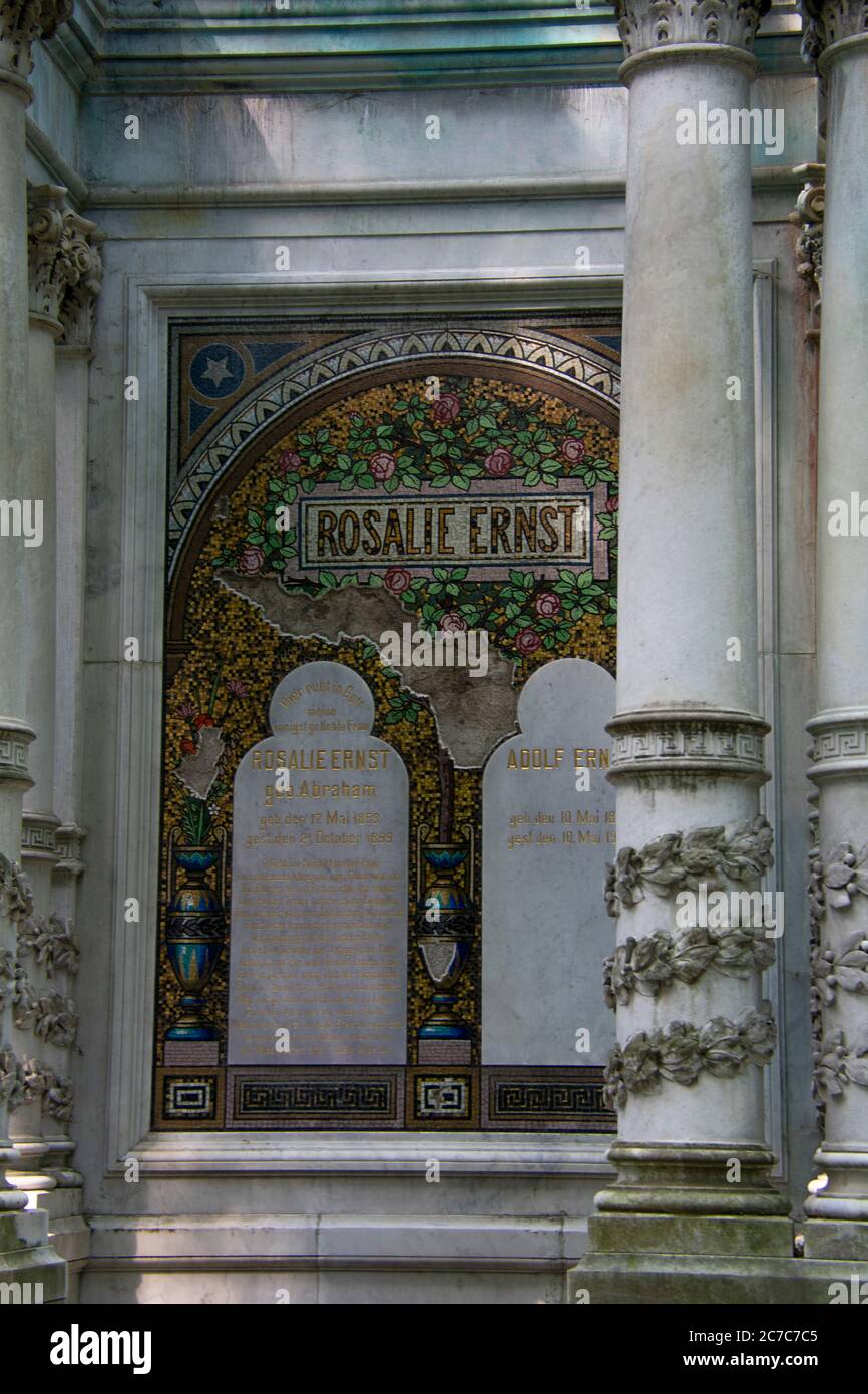 Elaborate grave in Weissensee Jewish cemetery Berlin Stock Photo - Alamy