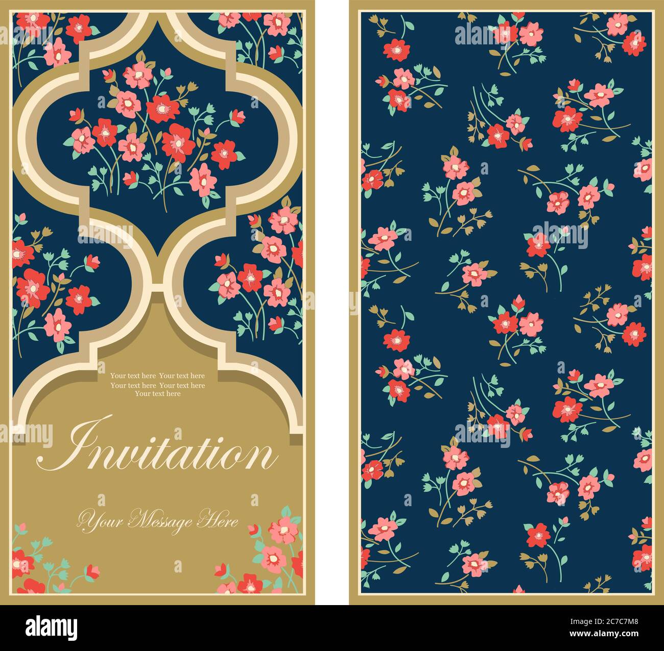 Set of Template greeting card, invitation and advertising banner ...
