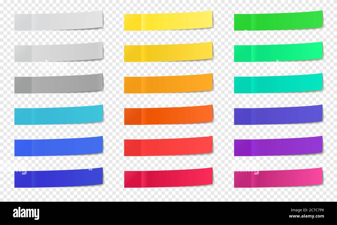 Stick paper notes. Post note sticky tape, colorful post notes, memo ...