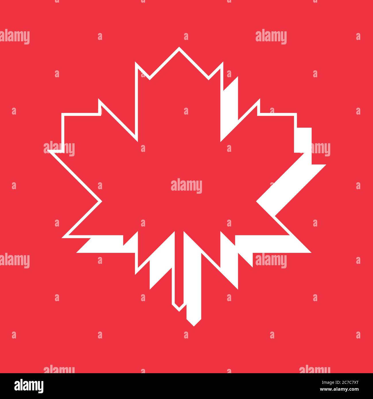 Sticker icon of maple leaf Stock Vector Image & Art - Alamy