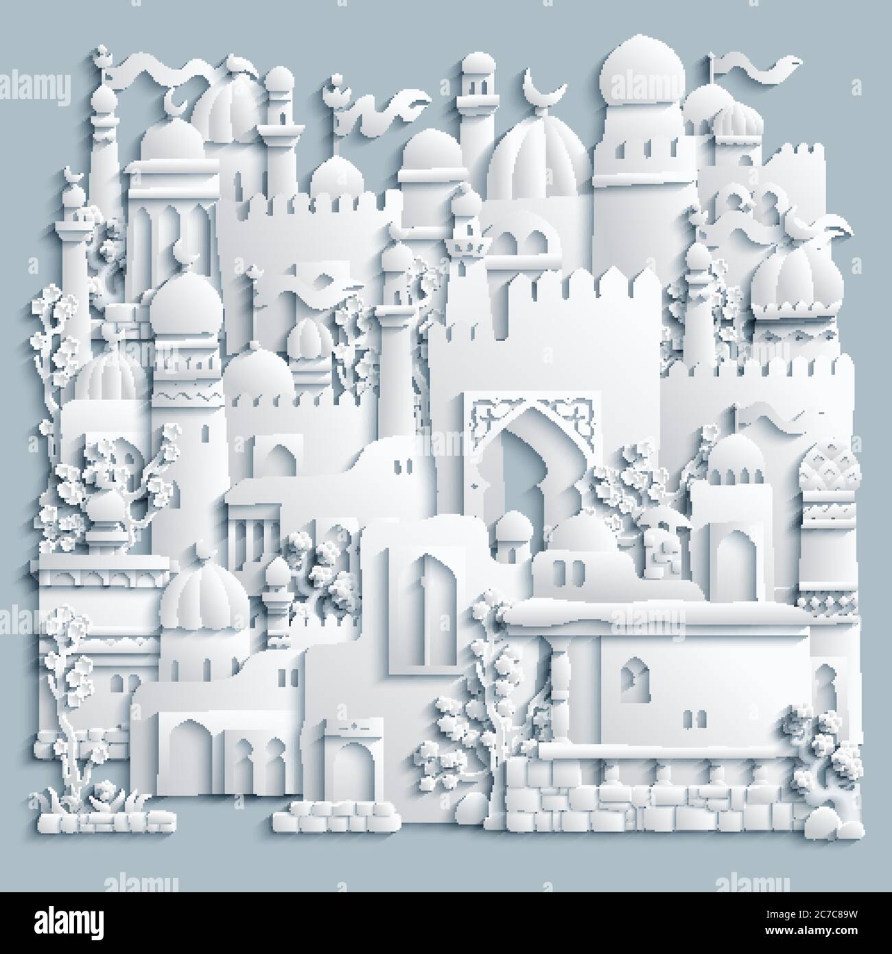 Vector cartoon buildings. Modern illustration Stock Vector Image & Art ...