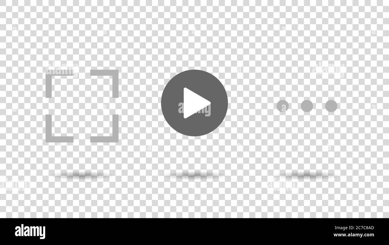 Play video sign vector on transparent background Stock Vector Image ...