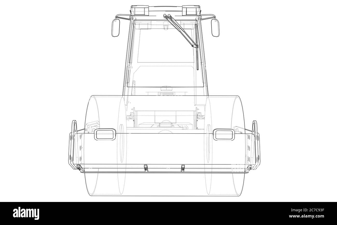 Construction machine. Asphalt compactor Stock Photo - Alamy