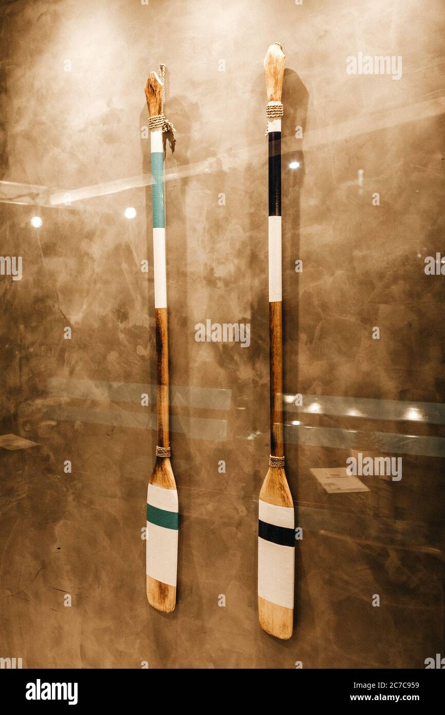Oar hanging on wall hi-res stock photography and images - Alamy