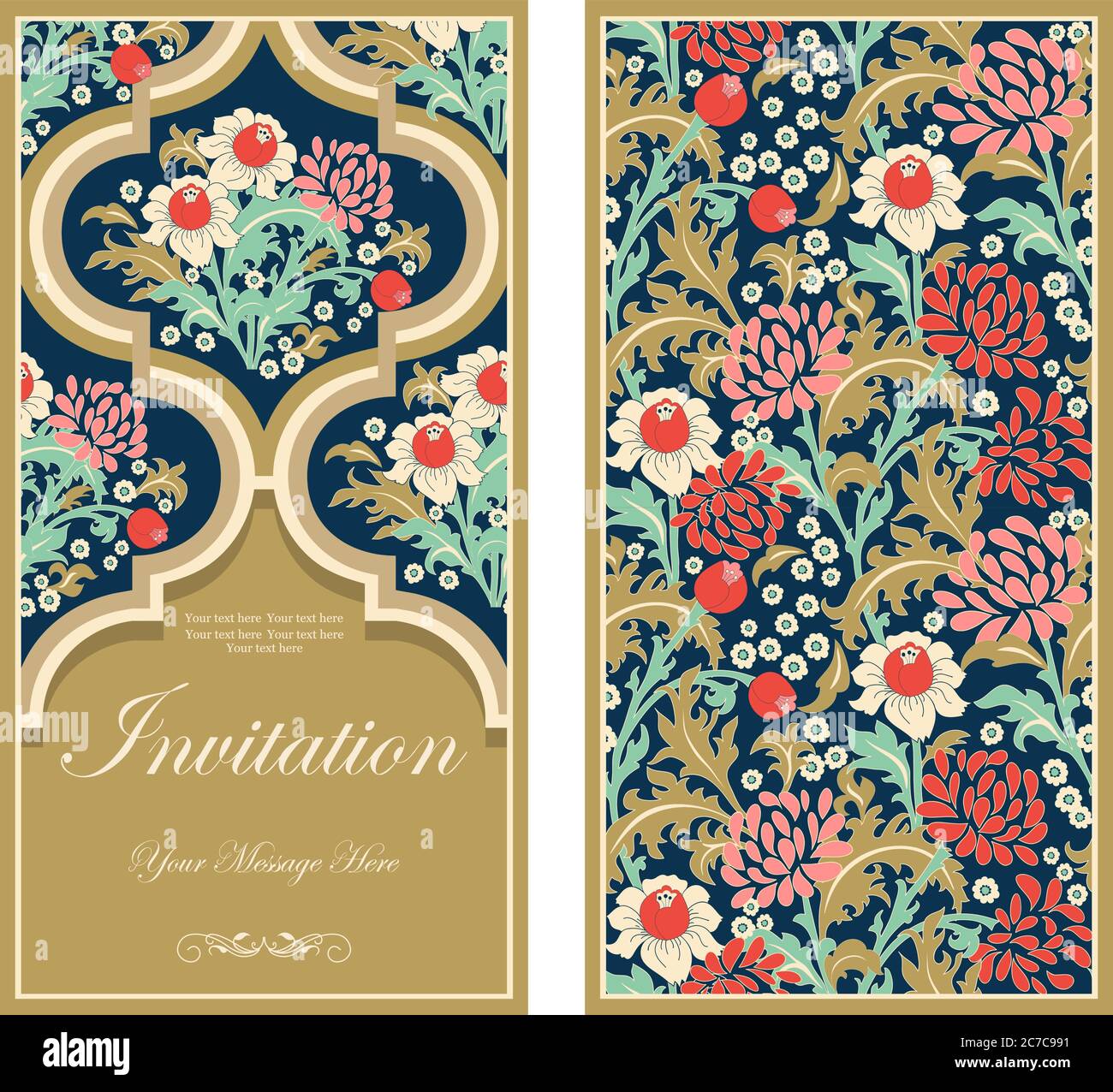 Set of Template greeting card, invitation and advertising banner ...
