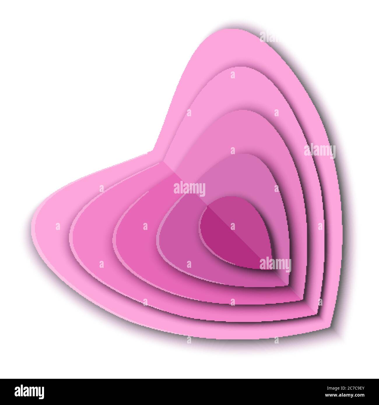 Vector modern paper cut heart Stock Vector Image & Art - Alamy