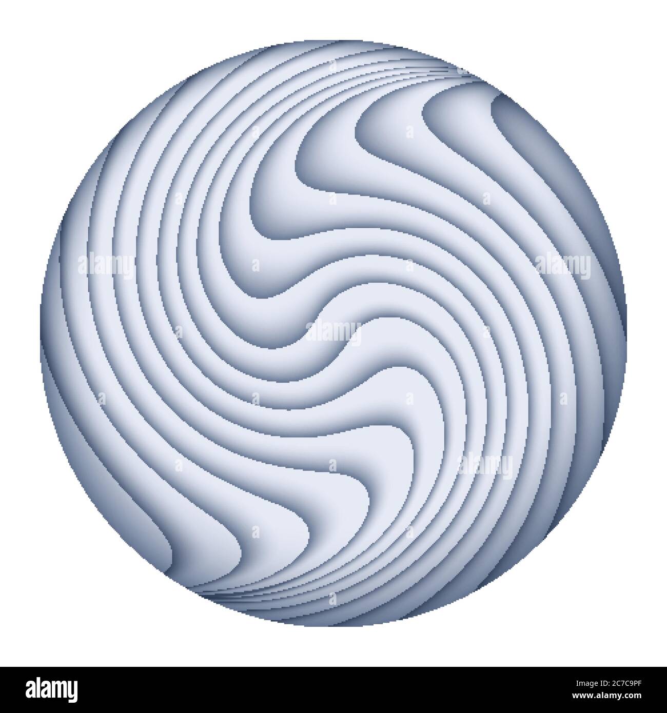 Vector modern paper cut waves round background Stock Vector Image & Art ...
