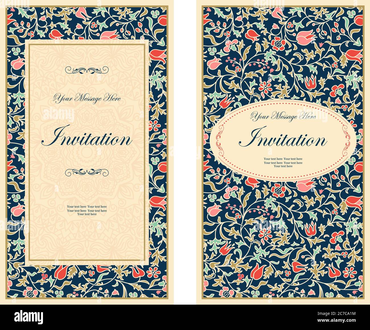 Set of Template greeting card, invitation and advertising banner ...