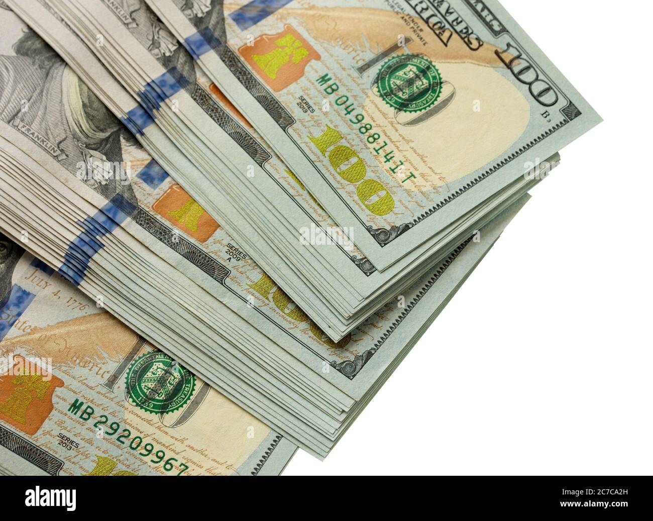American dollars. Packs of dollars isolated Stock Photo - Alamy