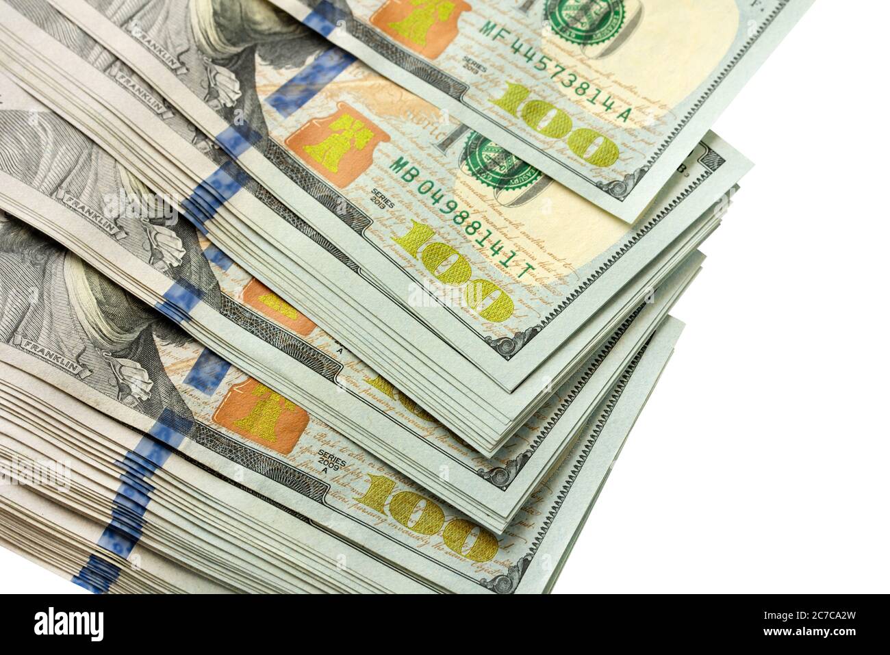 American dollar bill isolated. Packs of dollars isolated Stock Photo ...