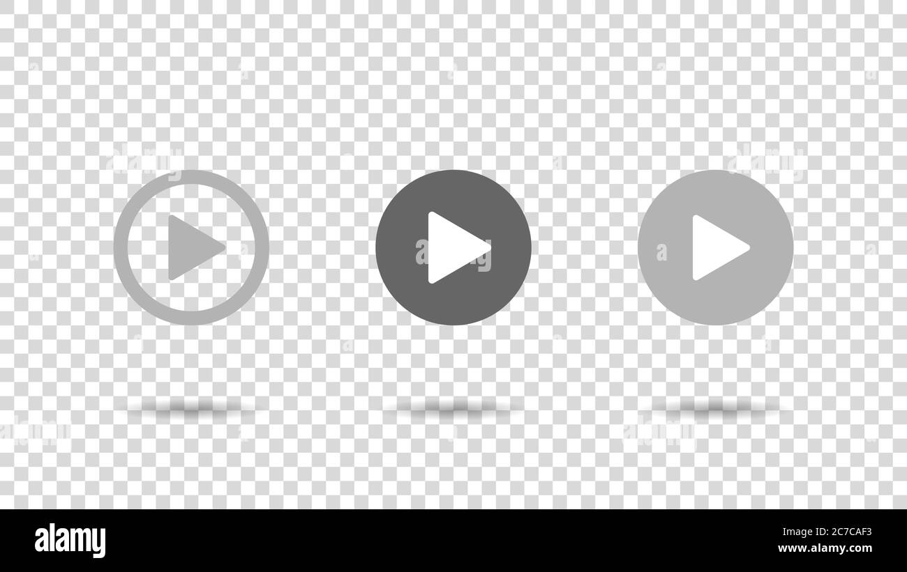 White Play Button Transparent