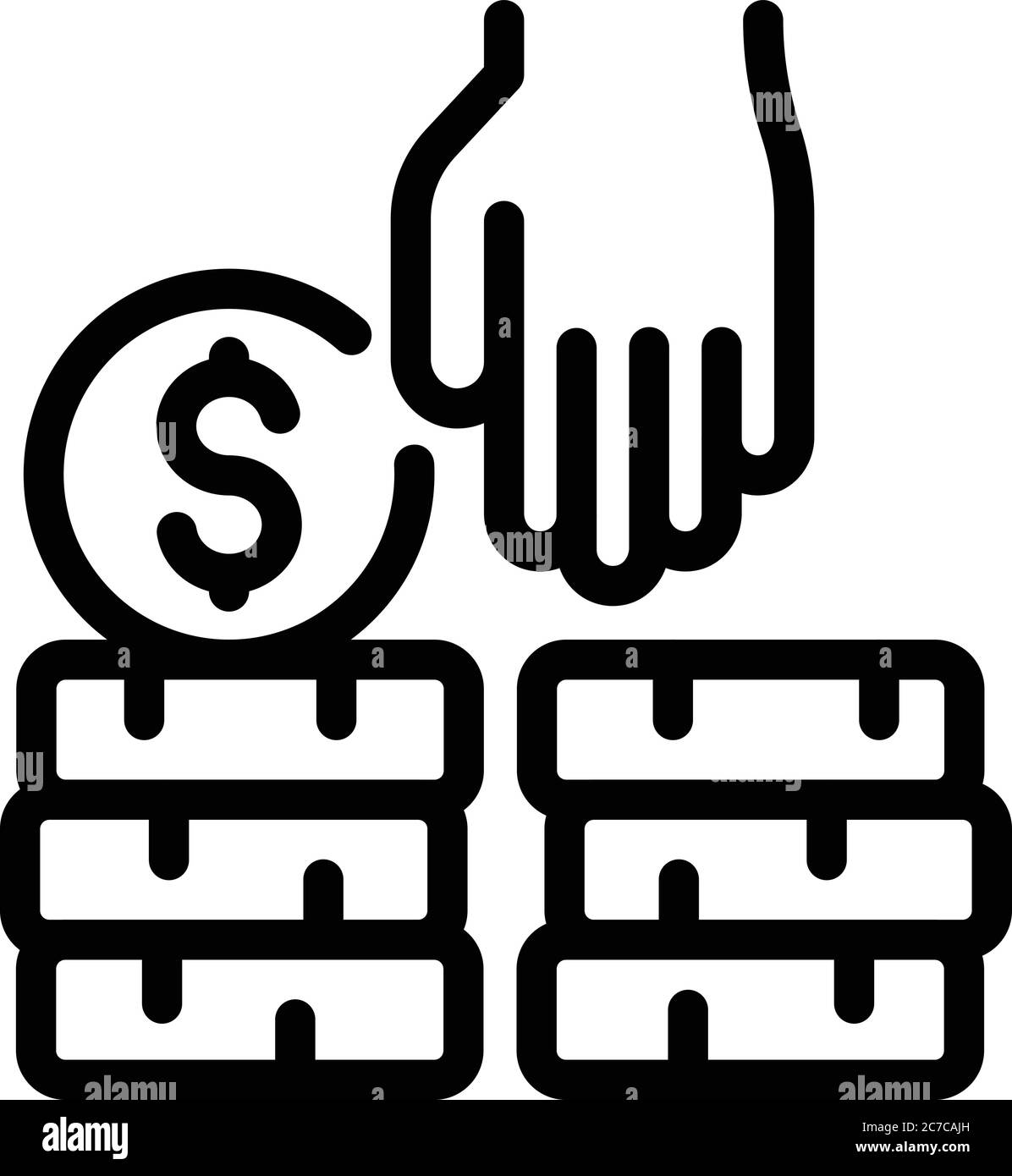 Take crisis money coin icon, outline style Stock Vector Image & Art - Alamy