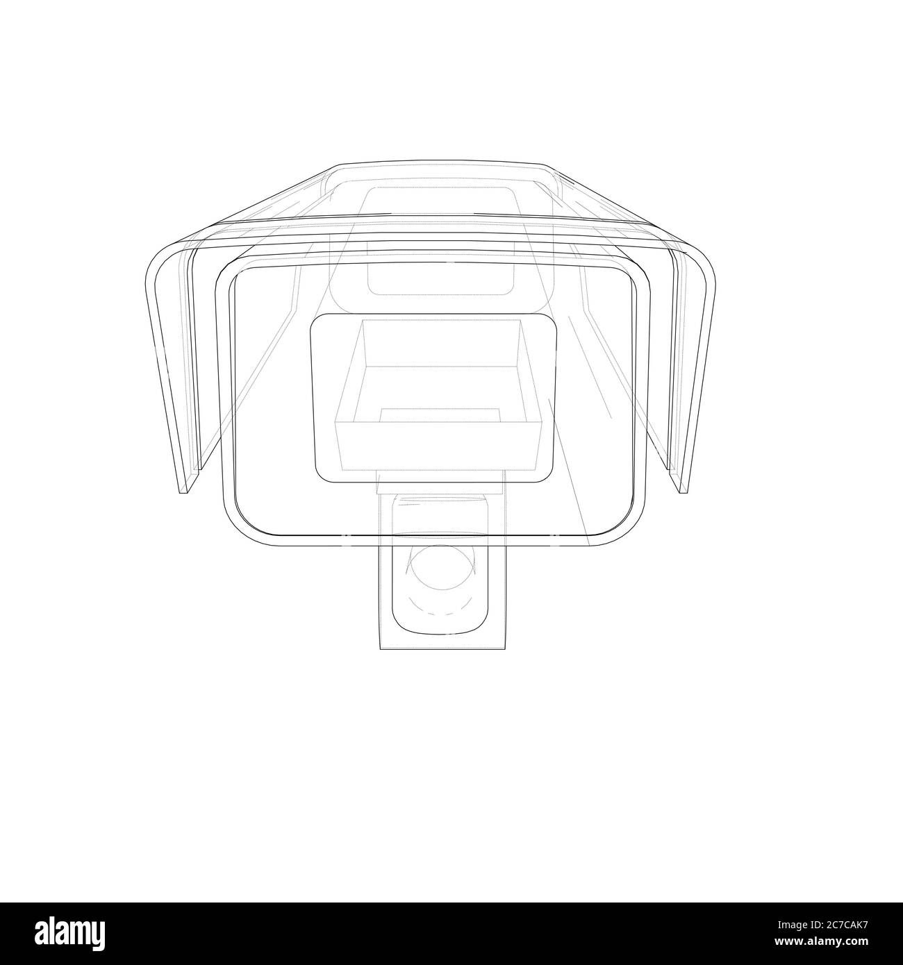 Outline CCTV camera. Security camera Stock Photo - Alamy