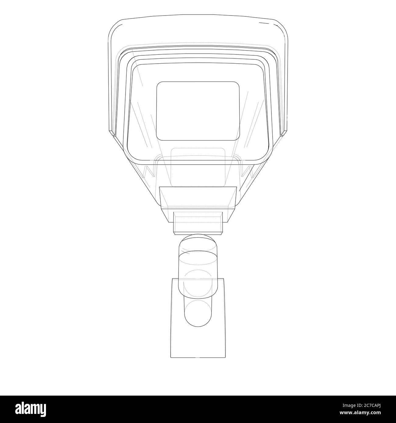 Outline CCTV camera. Security camera Stock Photo - Alamy