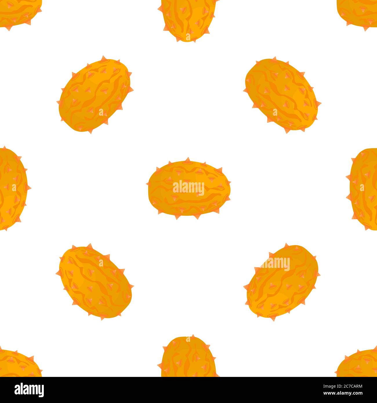 Illustration on theme big colored seamless kiwano, bright fruit pattern ...