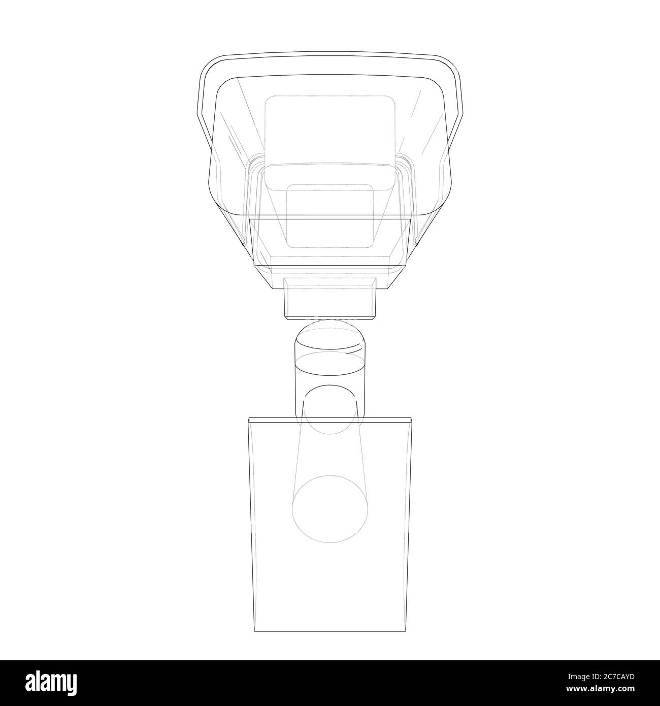 Outline CCTV camera. Security camera Stock Photo - Alamy