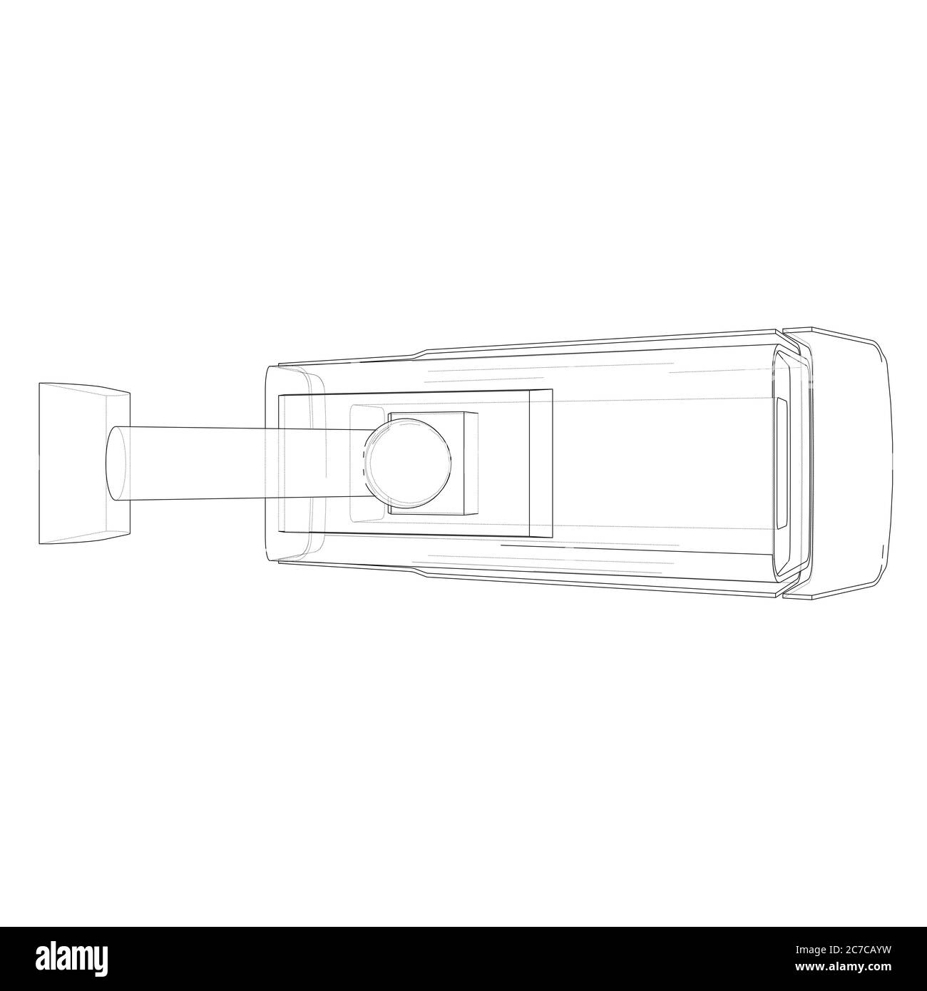 Outline CCTV camera. Security camera Stock Photo - Alamy